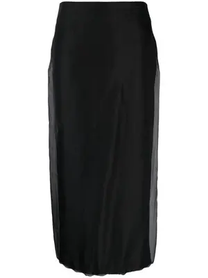 BLANCA VITA Galtonia Pencil Midi Skirt - Black