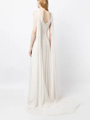 Jenny Packham Alma Pleated Sequin Gown