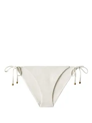 JIMMY CHOO Ariah Logo-print Bikini Bottoms - White