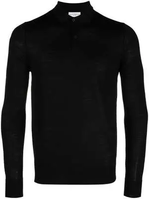 BALLANTYNE Fine-knit Wool Polo Shirt