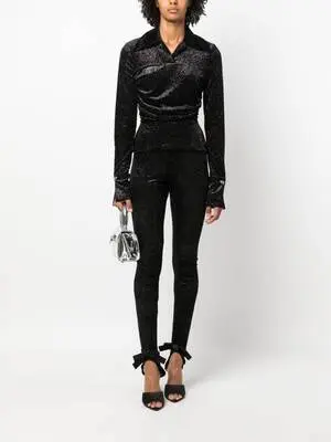Viktor & Rolf Gathered Glitter Velvet Shirt