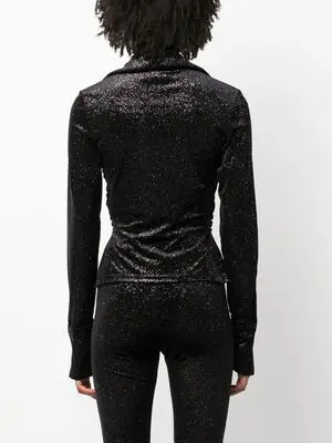Viktor & Rolf Gathered Glitter Velvet Shirt