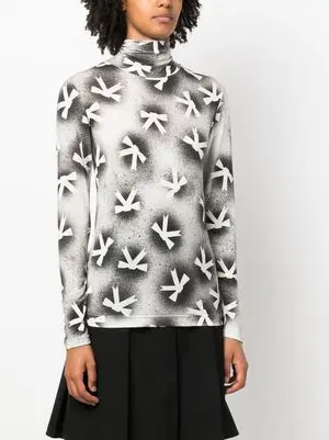 Viktor & Rolf Bow-print Roll-neck Top