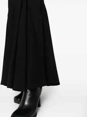 ANDREĀDAMO Cut-out Flannel Maxi Skirt
