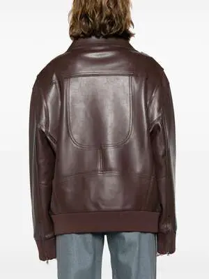 Norma Kamali Oversized Zip-up Biker Jacket - Brown