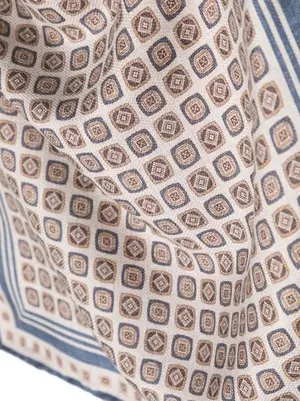 Brunello Cucinelli Geometric-print Silk Scarf