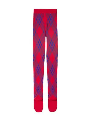 Burberry Check-pattern Wool Blend Tights