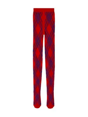 Burberry Check-pattern Wool Blend Tights