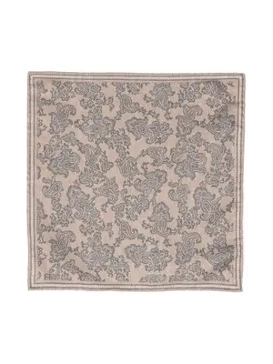 Brunello Cucinelli Paisley-print Silk Scarf Brown