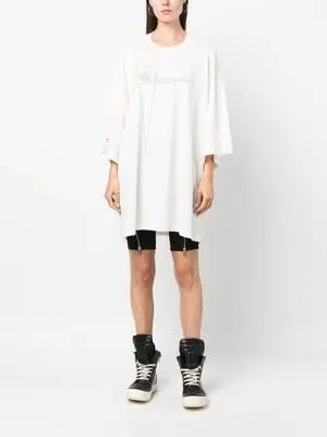 Rick Owens Logo-embroidered T-shirt - Neutrals
