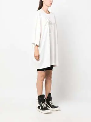 Rick Owens Logo-embroidered T-shirt - Neutrals