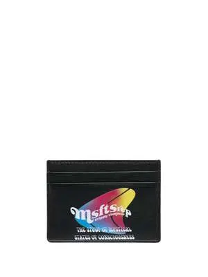 MSFTS Logo-print Faux-leather Cardholder