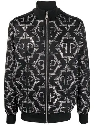 Philipp Plein Rhinestone-embellished Zip-up Jacket