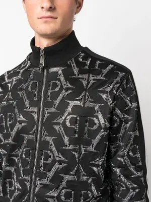 Philipp Plein Rhinestone-embellished Zip-up Jacket