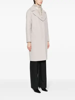 Herno Padded-bib Single-breasted Coat - Neutrals