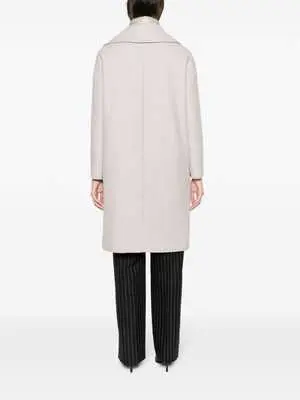 Herno Padded-bib Single-breasted Coat - Neutrals