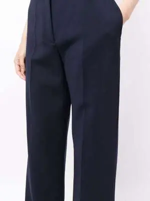 Off-White Wide-leg Virgin Wool-blend Trousers - Blue