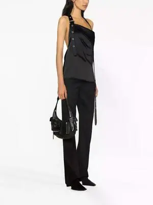 Off-White Eyelet-embellished Halterneck Top