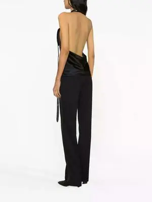 Off-White Eyelet-embellished Halterneck Top