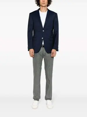 Jacob Cohen Bard Slim-cut Flannel Trousers - Grey