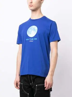 Off-White On The Go Moon Cotton T-shirt - Blue