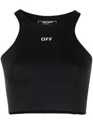 Off-White Logo-print Cropped Tank Top