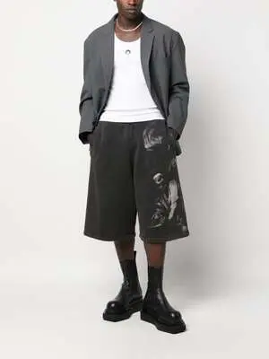 Off-White Saint Matthew Print Track Short - Black