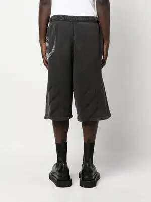 Off-White Saint Matthew Print Track Short - Black