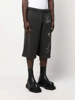 Off-White Saint Matthew Print Track Short - Black