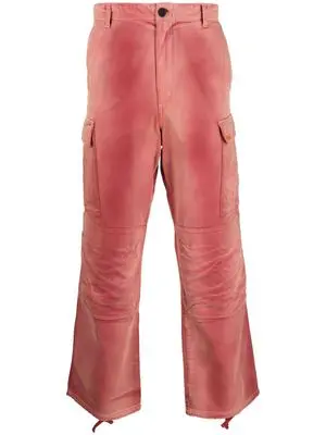Heron Preston Distressed-effect Cargo Trousers - Red