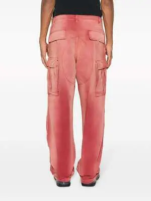 Heron Preston Distressed-effect Cargo Trousers - Red