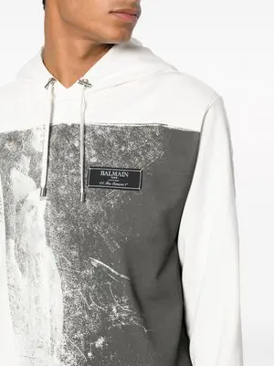 Balmain Jolie Madame Cotton Hoodie - White