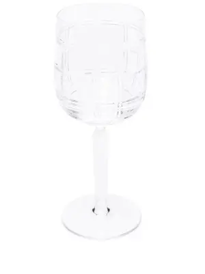 Ralph Lauren Hudson Plaid Wine Glass - Neutrals