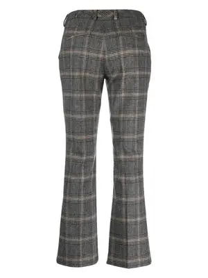PT TORINO Plaid Wool-blend Trousers
