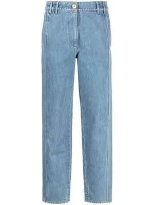 PATOU Cargo Low-rise Tapered Jeans - Blue