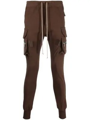 Rick Owens Drawstring Drop-crotch Track Pants - Brown