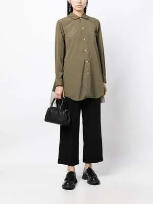 Comme Des Garçons Tulle-panel Asymmetric Shirt