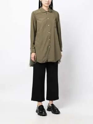 Comme Des Garçons Tulle-panel Asymmetric Shirt