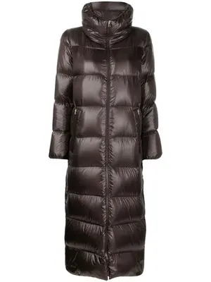 Herno Funnel-neck Down Coat - Brown