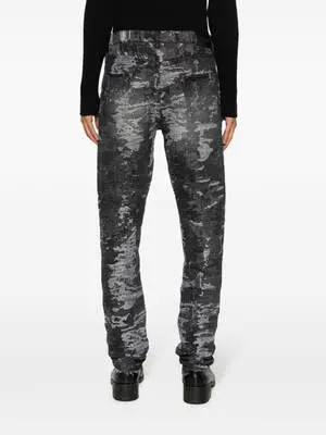 PURPLE BRAND Patterned-jacquard Straight-leg Jeans