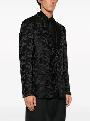 Comme Des Garçons Single-breasted Jacquard Blazer