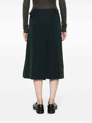 LEMAIRE Pleated Wool Wrap Skirt
