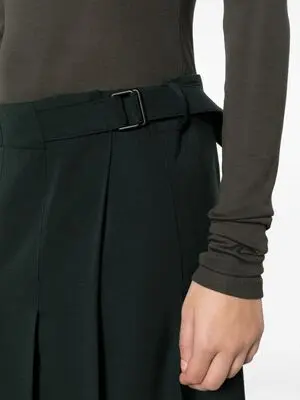 LEMAIRE Pleated Wool Wrap Skirt