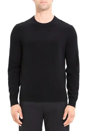 Theory Hilles Cashmere Crewneck Sweater - Blk