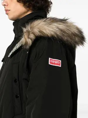 Kenzo Faux-fur-detailed Hooded Coat