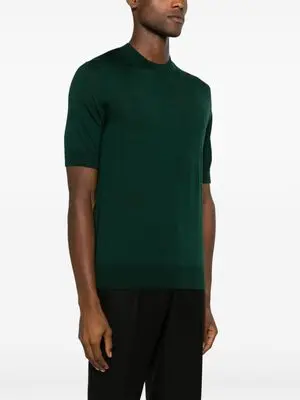 BALLANTYNE Fine-knit Wool T-shirt - Green