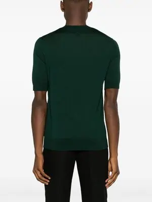 BALLANTYNE Fine-knit Wool T-shirt - Green