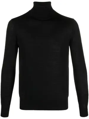 BALLANTYNE Roll-neck Fine-knit Jumper - Black