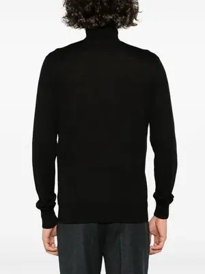BALLANTYNE Roll-neck Fine-knit Jumper - Black