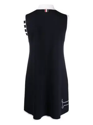 Thom Browne 4-bar Stripe Dog Print Polo Dress